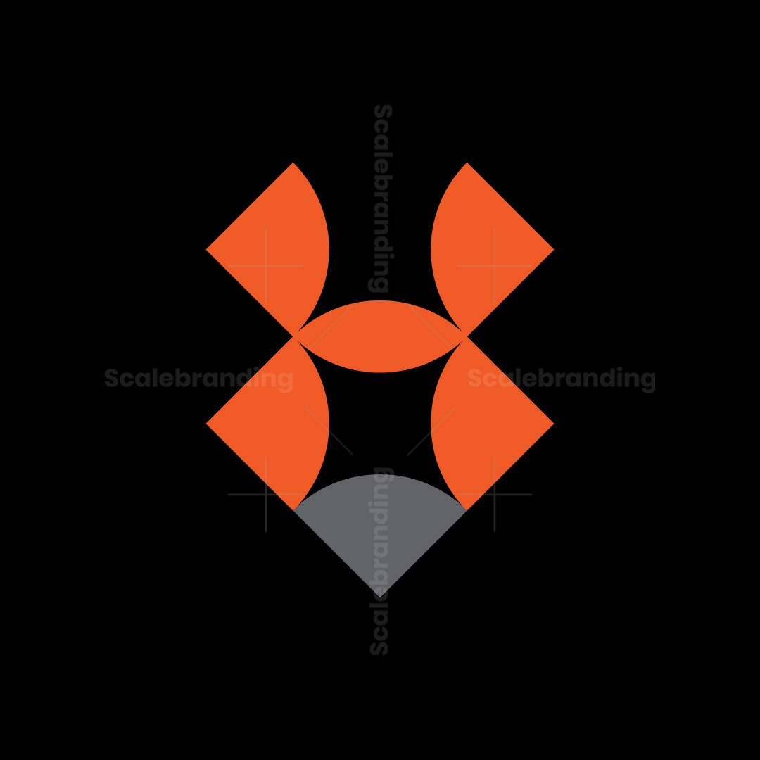 Geometric H Fox Logo | Scalebranding