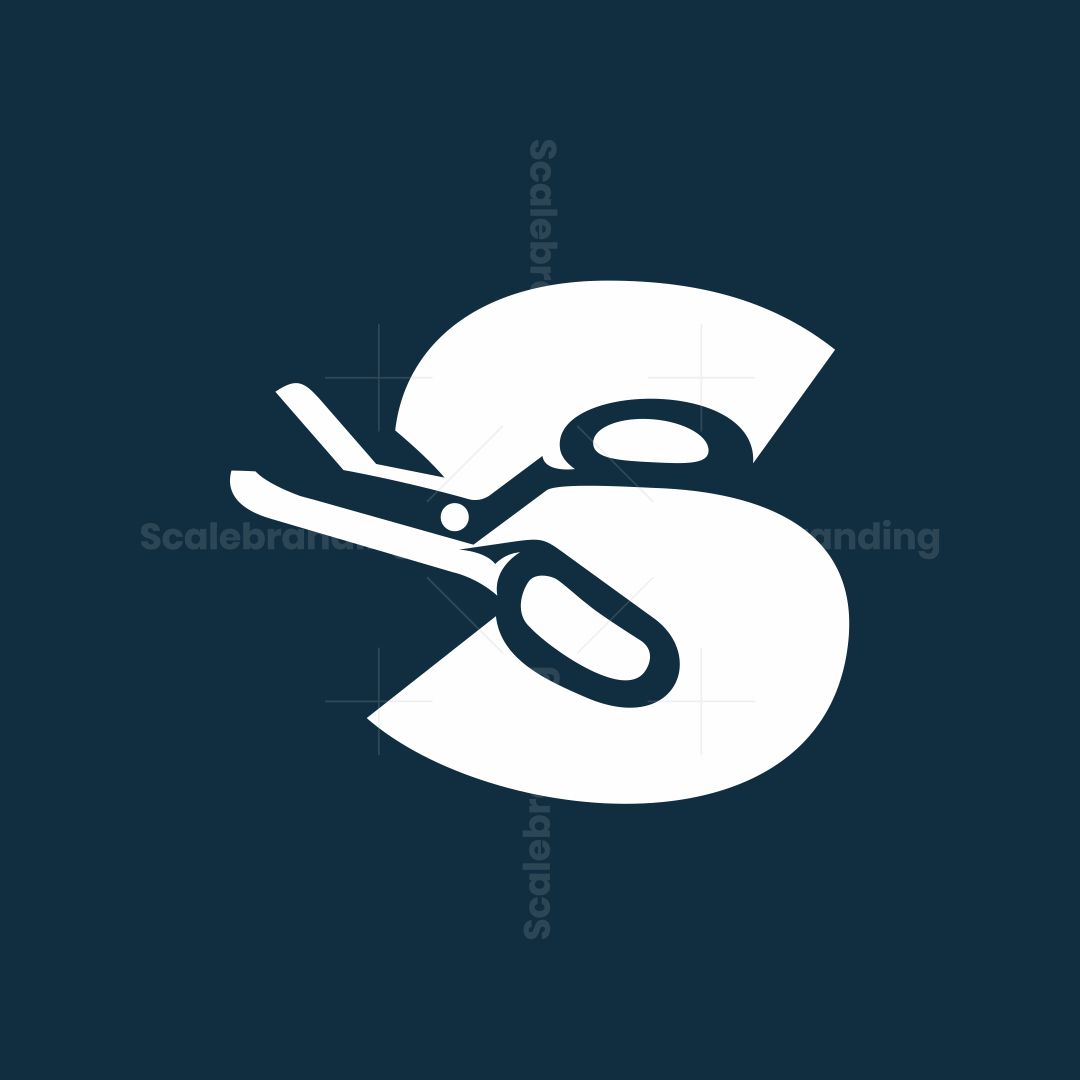Letter S Scissor Simple Logo | Scalebranding