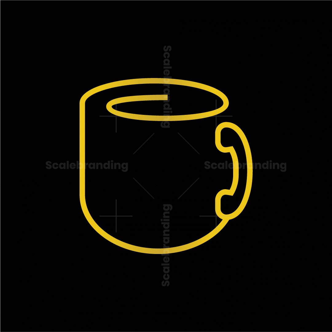 Coffee Cup call Line Logo | Scalebranding