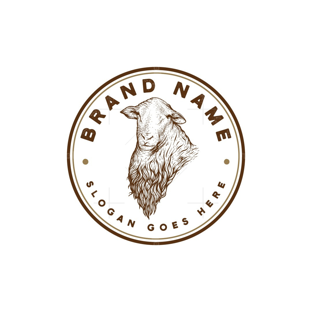 Vintage Sheep Badge Logo | Scalebranding